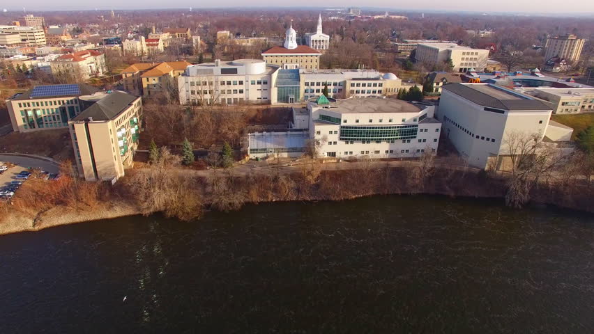 Scenic University, Appleton Wisconsin, Aerial View. Stock Footage Video ...