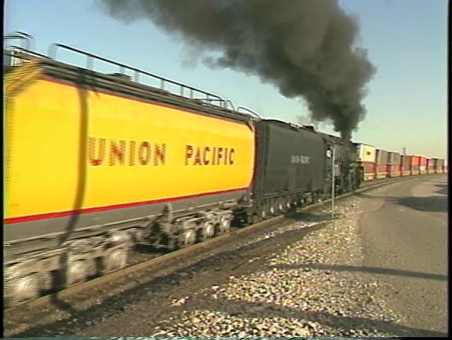 SALT LAKE CITY, UTAH - CIRCA 2009: Medium Shot Of A Union Pacific Train ...