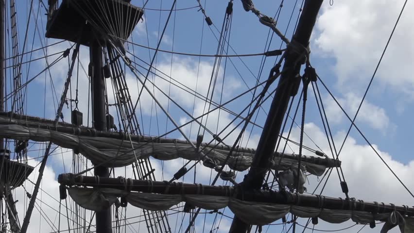 CHESAPEAKE BAY, UNITED STATES - MARCH 2012. Recreated Historical ...