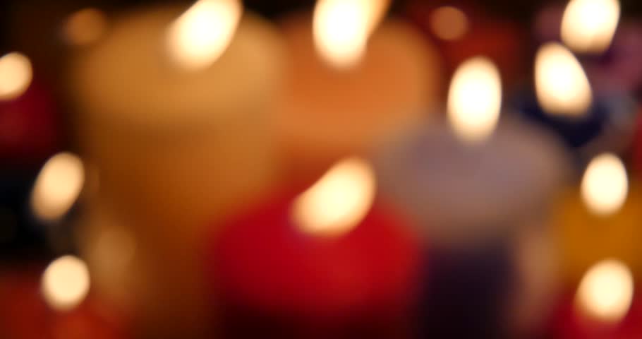 Blurred Light Form Candle On The Table. Stock Footage Video 2750234 ...