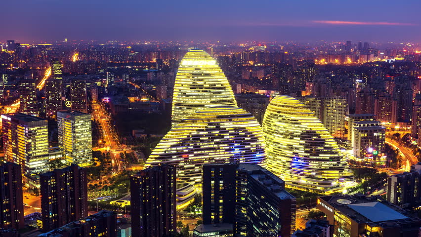 BEIJING, CHINA - CIRCA Nov. 2015: 4K Time Lapse Of Beijing Skyline From ...