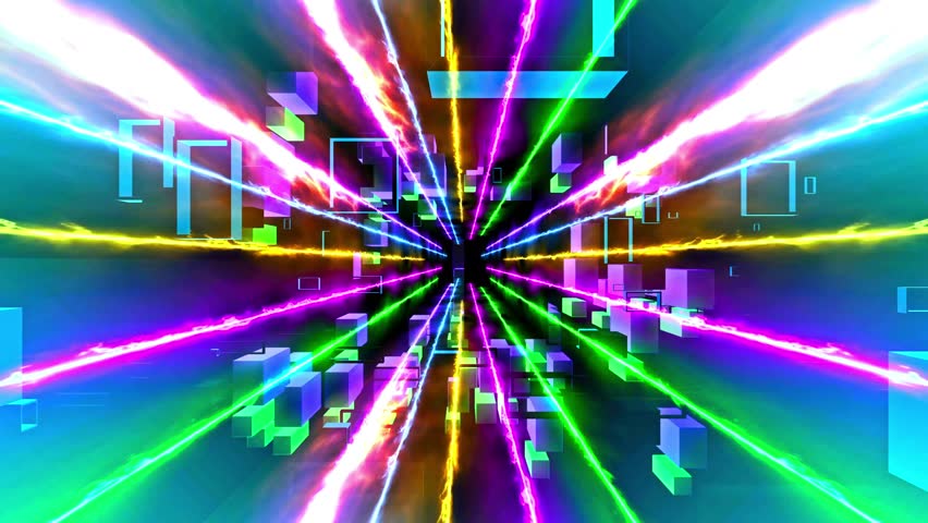 Seamless 3d Animation Of Sci-fi Fantasy Dimensional Tunnel Path Or Warp ...