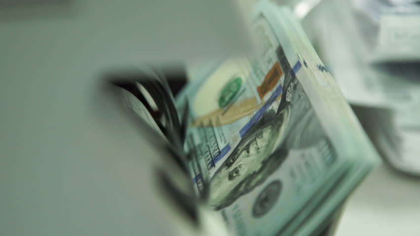 Cash Money Counting Machine. Banknote Stock Footage Video (100% Royalty ...