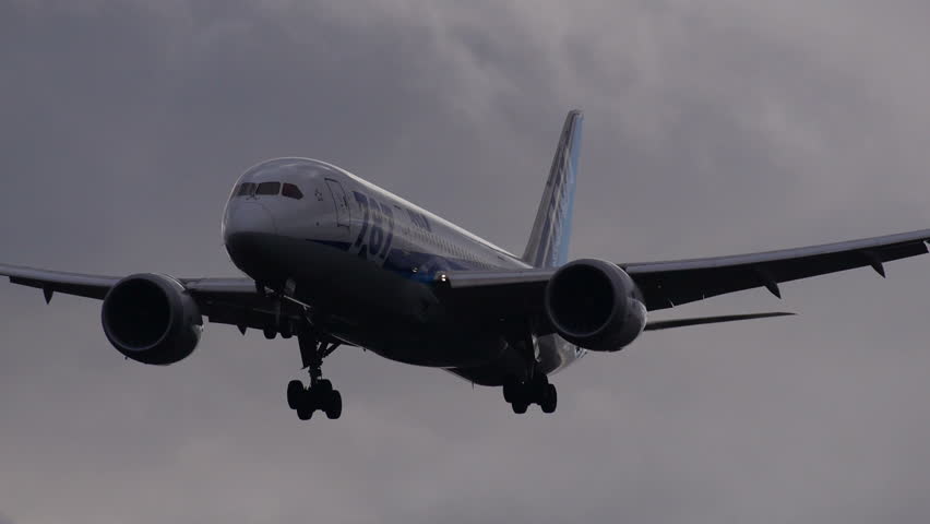 Airplane Flying Overhead At Night Stock Footage Video 3839252 ...