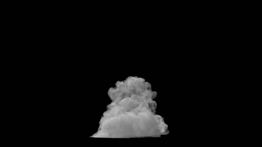 4K Smoke Explosion, Shockwave Effect Isolated On Black Background, With ...