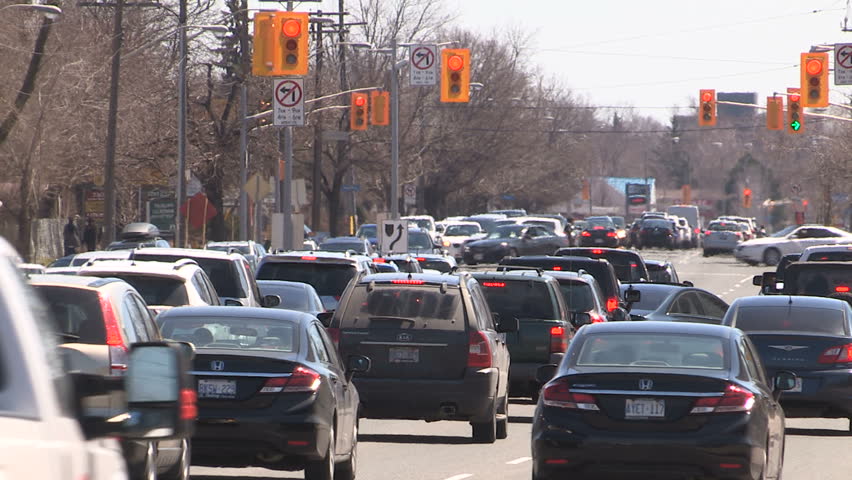 Toronto, Ontario, Canada April 2016 Toronto Gridlock Traffic Jam In ...