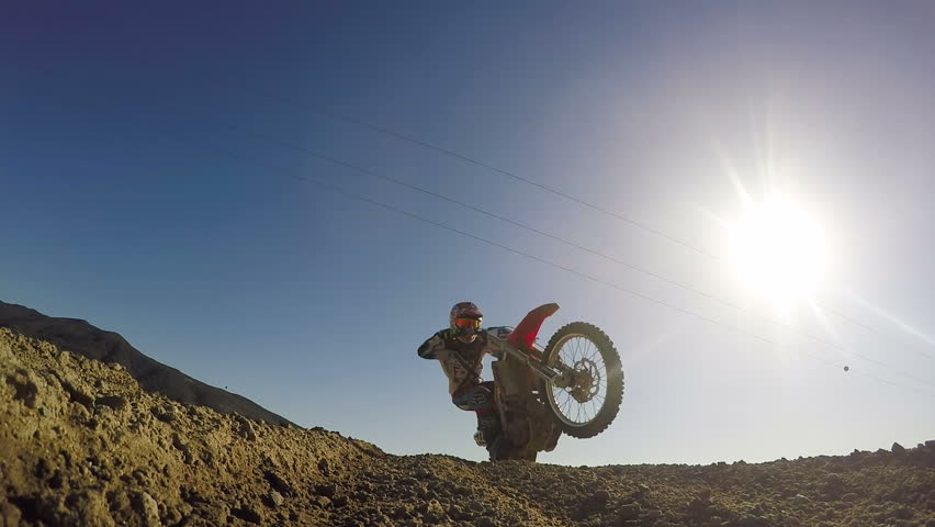 Slow Motion Motocross Rider Going Stock Footage Video (100% Royalty ...