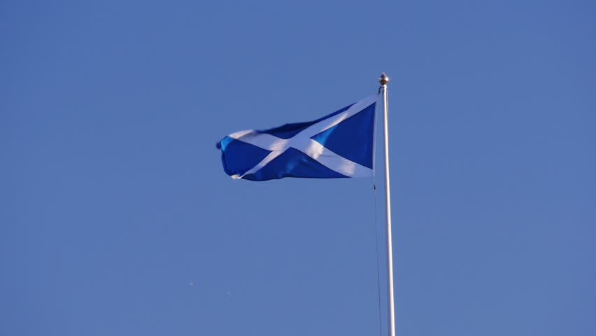 Scottish Saltire Flag Waving in Stock Footage Video (100% Royalty-free ...