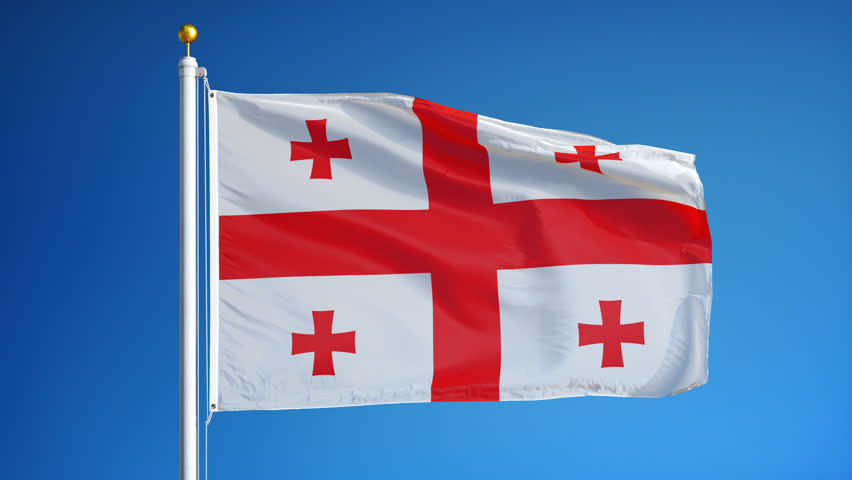 Flag Of Georgia Sky Background Stock Footage Video 6660896 | Shutterstock