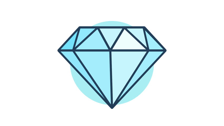 Diamond Rotation 360 Degrees. Looped Stock Footage Video (100% Royalty ...