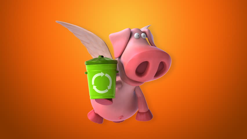 Flying Pig - Computer Animation Stock Footage Video (100% Royalty-free ...