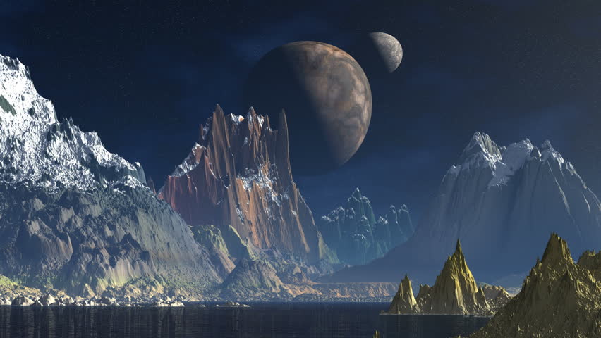 Stock video of two moon on a background of | 16492882 | Shutterstock