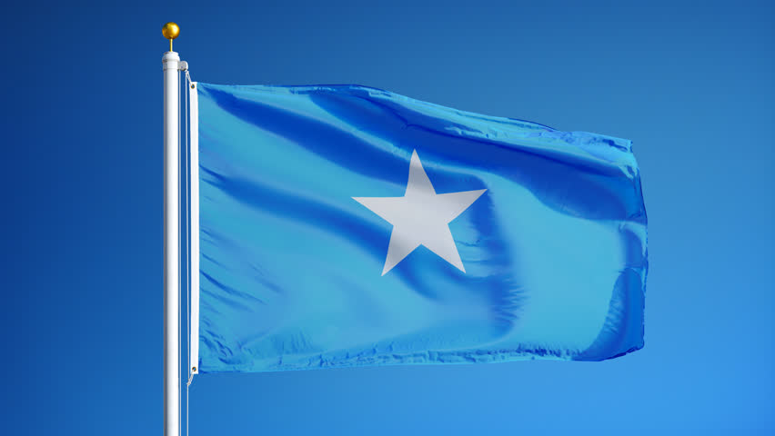 Somalia Flag Waving. Sky Background. Seamless Loop. Stock Footage Video ...