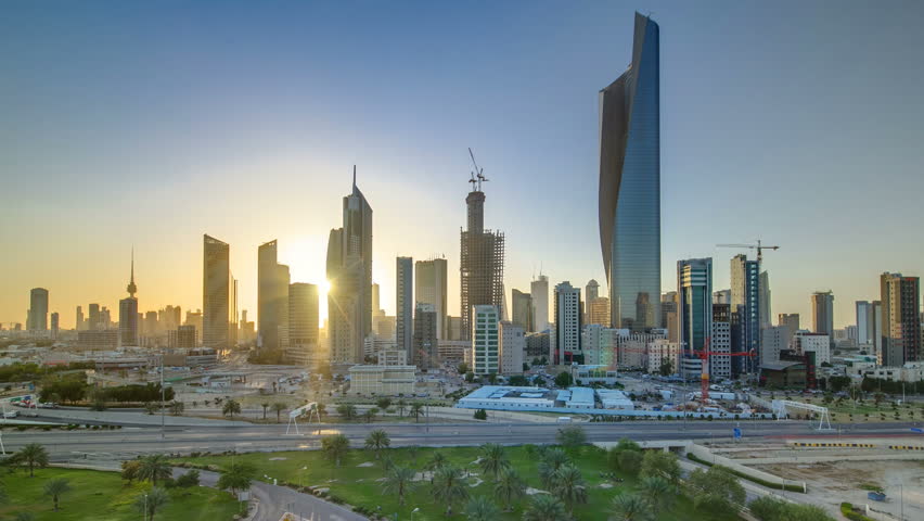 Kuwait Cityscape During the Sunset Stock Footage Video (100% Royalty ...