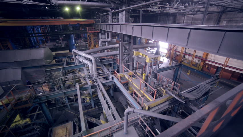 A Ball Mill Inside Of A Copper Processing Industry. Stock Footage Video ...