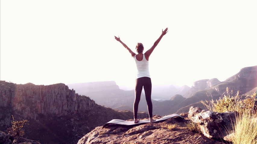 Healthy Young Independent Female Yoga Stock Footage Video (100% Royalty ...