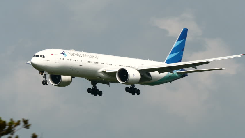 Garuda Indonesia Boeing B777 Pk-gid Stock Footage Video (100% Royalty ...