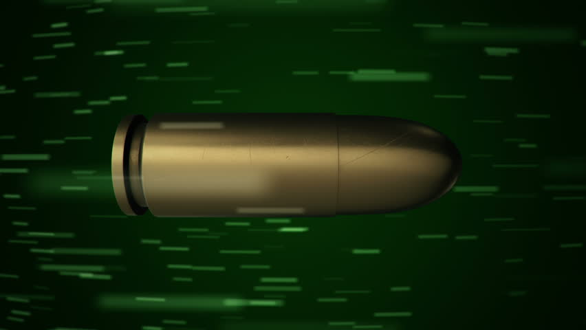 Animation Flying Of Bullet With Lines Around As Symbol Of Speed ...