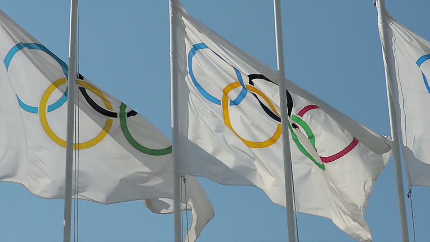 Close up Olympic Flags are Stock Footage Video (100% Royalty-free ...