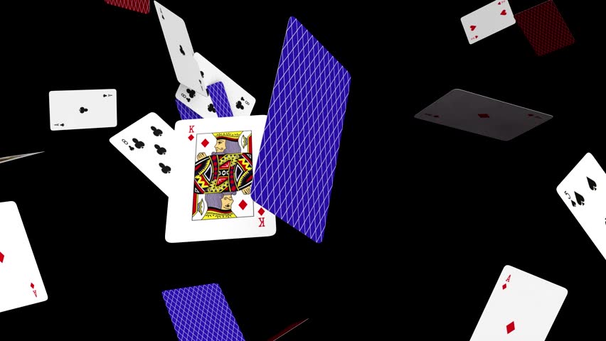 Playing Cards - Falling Loop - 3 - Alpha Channel - 30 Fps - 3D Animated ...