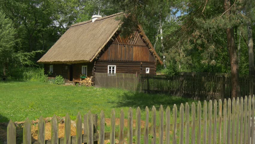 Typical Old Hut and Little Stock Footage Video (100% Royalty-free ...