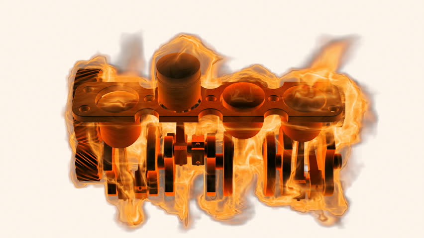 Engine On Fire 3d (hd, Stock Footage Video (100% Royalty-free) 1841722 ...