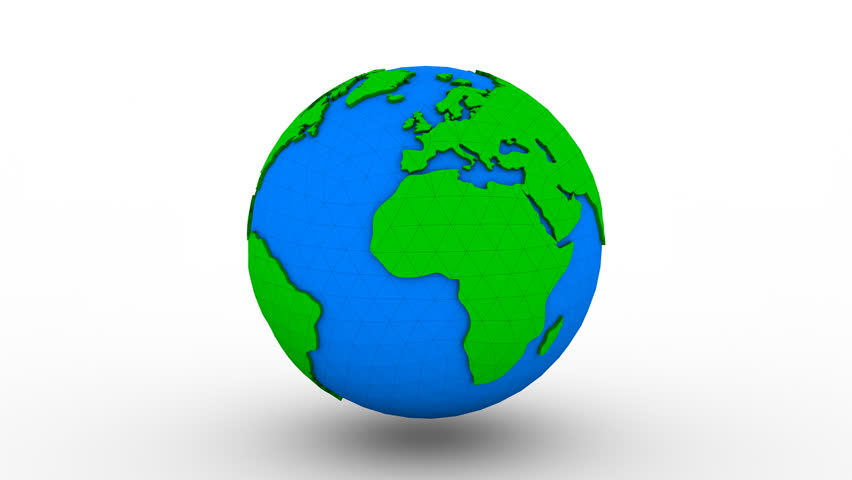 Cartoon Earth With Yellow Background Stock Footage Video 4373786 ...