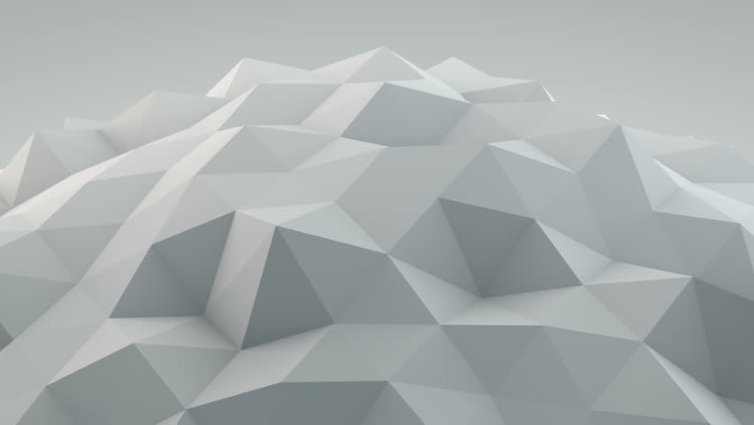Grey Polygonal Network Shape Slowly Vibrating Seamless Loop. Abstract ...