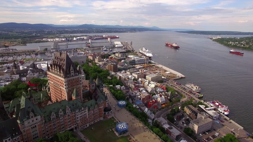 Quebec City, Canada - July 1, 2016: Time Lapse View Of Quebec City ...