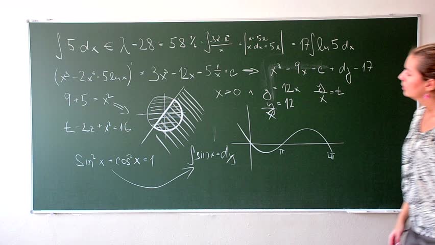 Stock video of girl is trying to solve math | 1930672 | Shutterstock