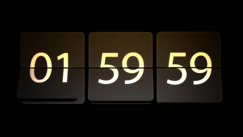 Chaotic Moving Clock. Clocks Are Set At 00:00:00 Begins The Countdown ...