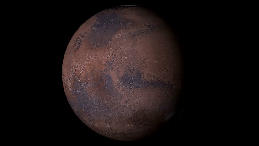 Animated One Revolution Of Planet Mars With Correct Rotation Direction ...