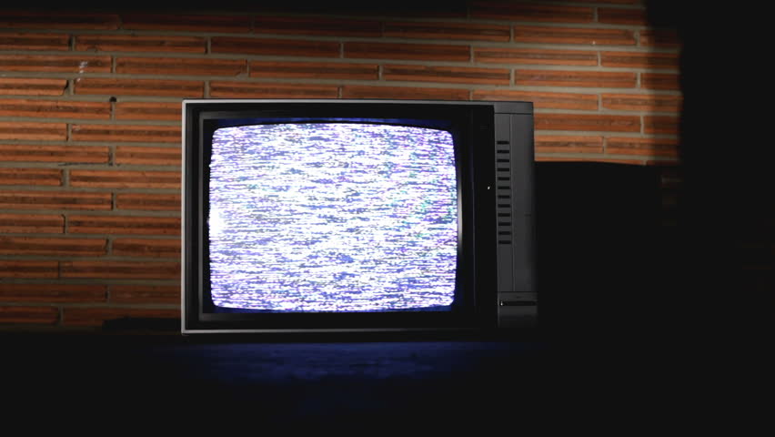 Old Television with Static Screen Stock Footage Video (100% Royalty ...
