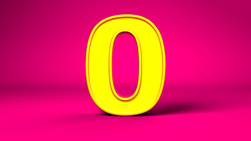 Colorful Numbers On White Background. Slow Counting Turn. 4K UHD 2160p ...