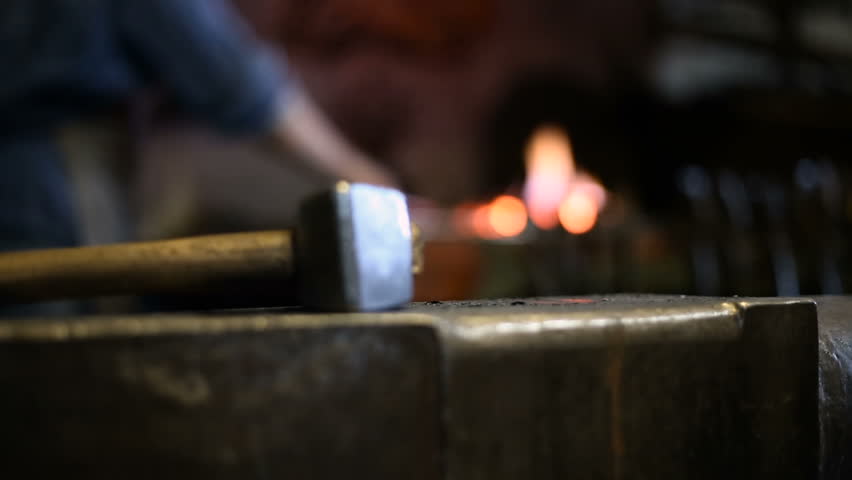 Process of Forging Hot Metal Stock Footage Video (100% Royalty-free ...