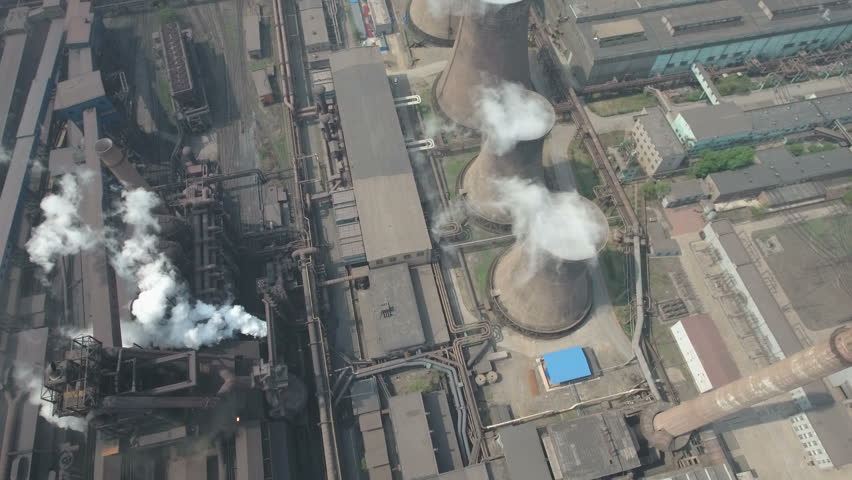 Flying Over A Massive Steel Factory In Liaoning, Regarded As One Of ...
