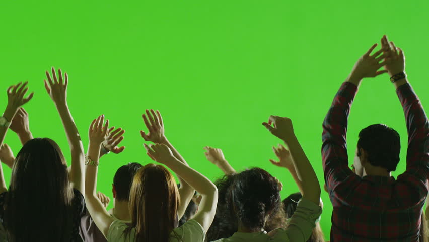 Concert Crowd Green Screen Stock Footage Video | Shutterstock