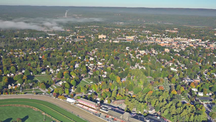 Stock Video Clip of Sarasota Springs AERIAL. Saratoga Springs is a ...