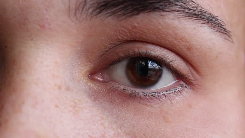 Closeup Of Man's Eye Moving Looking Around Stock Footage Video 3491321 ...