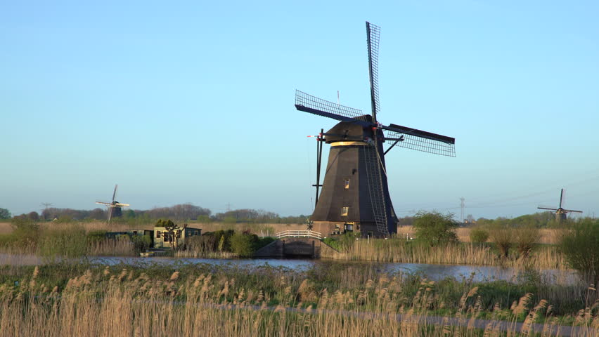 Turning Dutch Windmill Stock Footage Video 227659 - Shutterstock