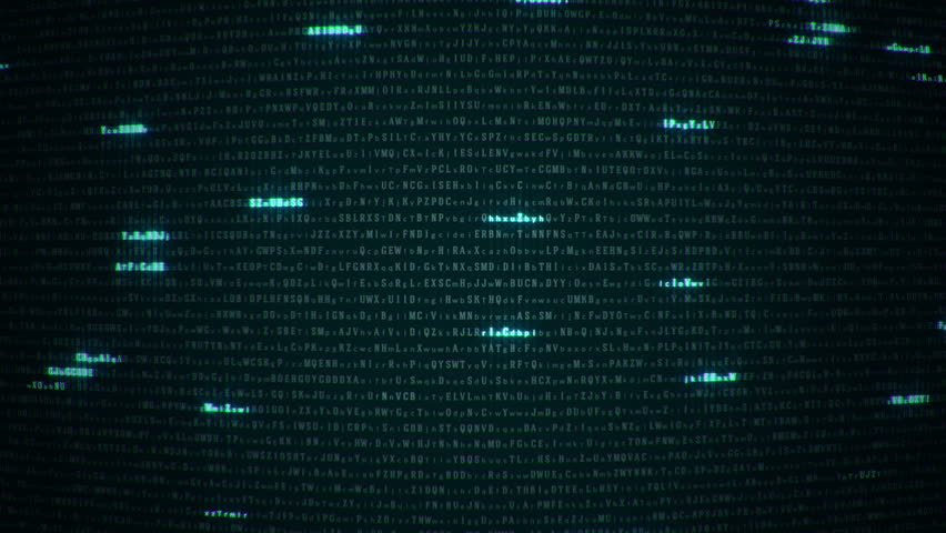 Animation Of Different Coding Languages Terms With Blue Matrix On The ...