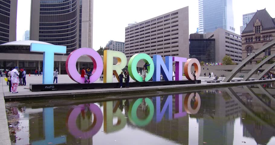 Toronto, Ontario, Canada October 2016 Iconic Toronto Sign At City Hall ...