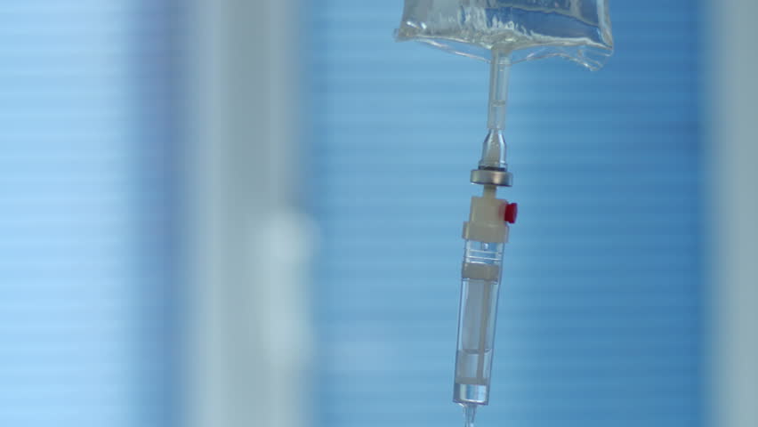 Medical Drug In A Perfusion Tube Bag. Perfusion Serum Drops On Pace. In ...