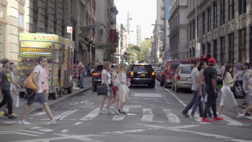 Unfocused Figures Of People Walking Through Milan Street, Italy Stock ...