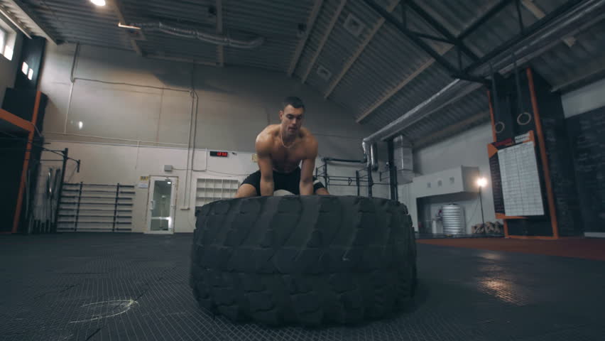 Fit Muscular Man Doing Crossfit Stock Footage Video (100% Royalty-free ...