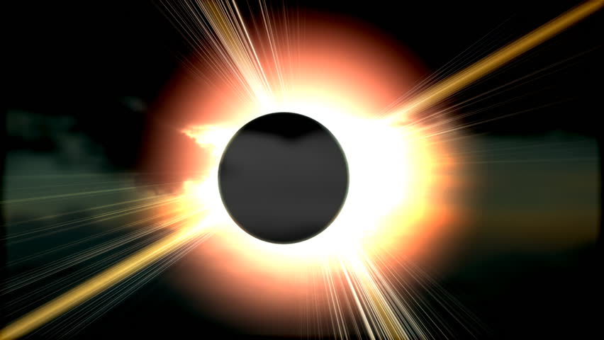 Realistic Solar Eclipse Simulation With Warm Air Distortion Stock ...