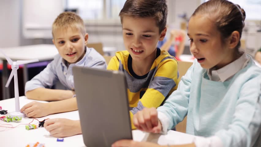 Education, Science, Technology, Children And People Concept - Group Of ...