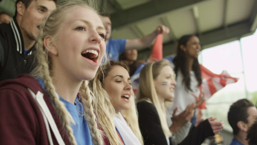 4k Excited Sports Crowd with Stock Footage Video (100% Royalty-free ...