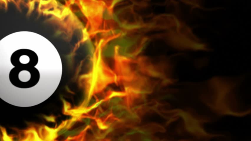 Number 8 Pool Ball Fiery Stock Footage Video (100% Royalty-free ...
