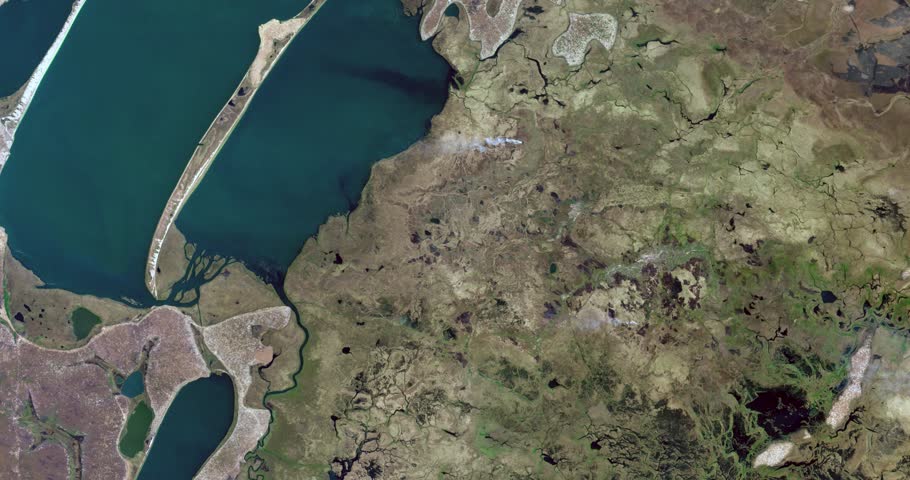 High-altitude Overflight Aerial of Chilubi Stock Footage Video (100% ...